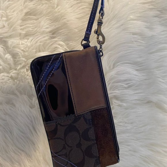 Coach | Bags | Coach Patchwork Wristlet | Poshmark
